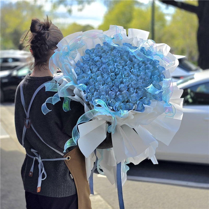 99 Roses Melbourne - 99 Ice Blue Roses – Mitcham Florist